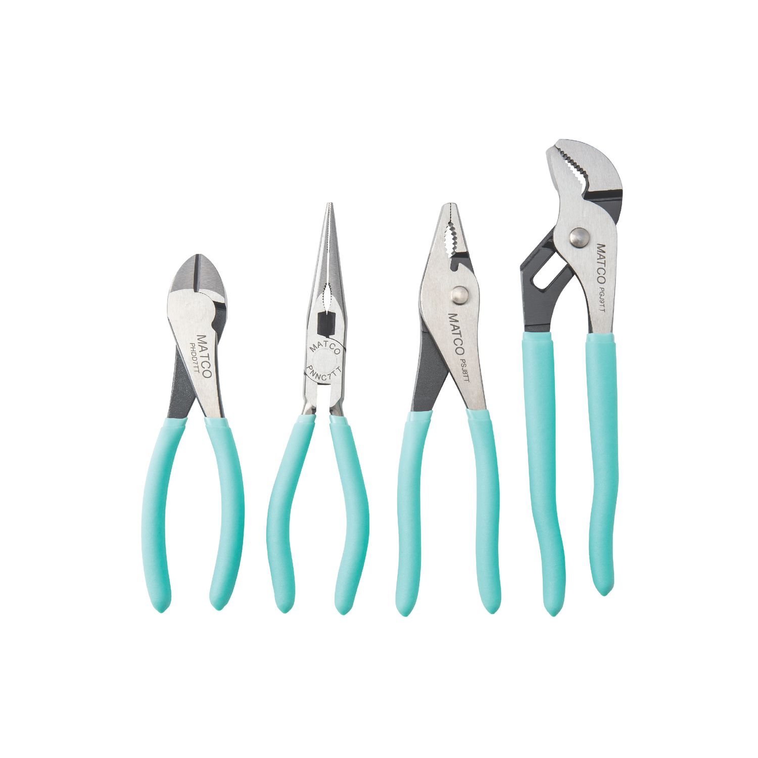 4 PIECE UNIVERSAL PLIERS SET - TEAL - Matco Tools