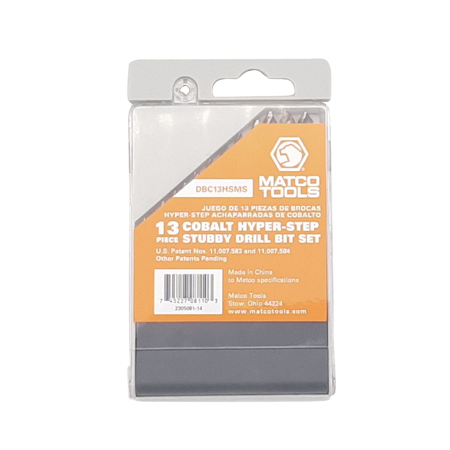 13 PIECE HYPER-STEP STUBBY COBALT DRILL BIT SET - Matco Tools